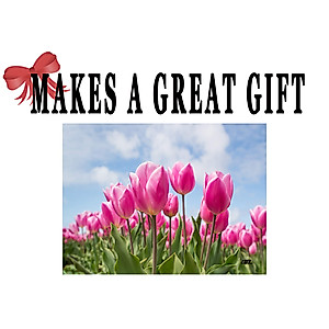 Flower Pink Tulips Floral Kitchen Glass Cutting Board Decorative Gift For Mom Daisies Design