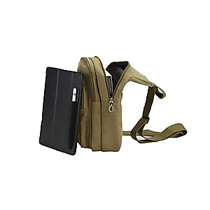Canvas Sling Shoulder Backpack (Khaki)