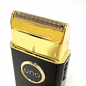 Gamma+ Replacement Gold Titanium Slick Foil Head for The Uno Men's Shaver, Designed for Longer Facial Hairs, Snaps On
