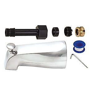 BrassCraft Universal Diverter Tub Spout, 5-1/8-Inch, Chrome