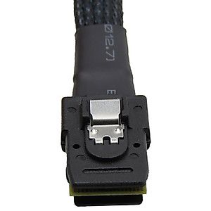 CableDeconn 18' Mini SAS 36P SFF-8087 To 4 SATA 7Pin 90 Degrees Target Hard Disk Data Cable 0.5M (H0304)