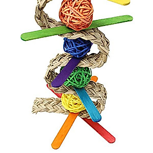 00156 Chewballishous Bonka Bird Toys Vine Palm Wood Chew Colorful Parrot Quaker Parrotlet Budgie