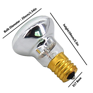 Replacement Bulbs for Lava Lamps,Glitter Lamps,R39 E17 25 Watt 6 Pack Reflector Bulbs