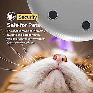 JIMUPARK 4-in-1 Laser Cat Toys Smart Interactive Electronic Exercise Kicker Toy for Indoor Cats, Kitten, Flying Feathers, Track Balls