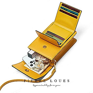 SUMGOGO Crossbody Bag for Women Leather Small Shoulder Purse Phone Bag Handbag Wallet