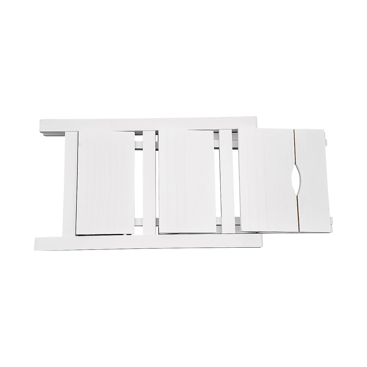 BANLICALI Chair Ladder, 3-Step Ladder Folding Step Stool Ladder Chair, White Pinewood Kitchen Step Stool Counter Chair for Kitchen, Bedroom, Living Room, Warehouse Load 100kg/ 220.46 lbs