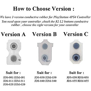 New Silicone L R Conductive Rubber Adhesive Button Pad Keypad for PS4 JDS 011 001 030 040 055 Controller (JDS-030 JDS-040)