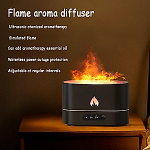 YONGYUN Aromatherapy Machine, Night Light, and Humidifier Three-in-one. Add Essential Oils to Make Your Favorite Fragrance Diffuse. Automatic Power-Off Function Without Water (Black)