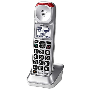 Panasonic New DECT 6.0 Cordless Phone Handset Accessory Talking Caller ID Compatible with KX-TGM450S Series Cordless Phone Systems - KX-TGMA45S (Silver)