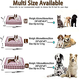 Tartan Cozy Dog Anti-Anxiety Calming Bed, Festive Classic Tartan Cozy Dog Anti-Anxiety Calming Bed, Funny Fuzzy Festive Classic Tartan Cozy Dog Anti-Anxiety Calming Bed (Black, Medium)
