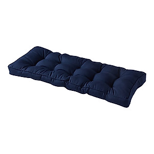 Greendale Home Fashions Outdoor 51 x 18-inch Sunbrella Fabric Bench Cushion, Navy