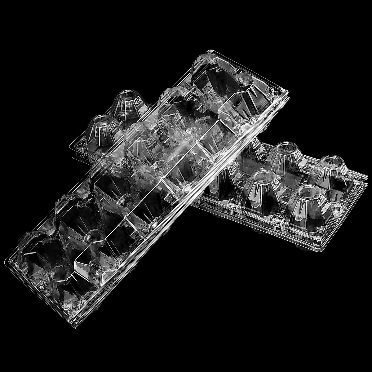 MANCHAP 80 Pack 12 Grids Clear Egg Cartons, Plastic Egg Cartons Bulk, Empty Chicken Egg Tray Holder for Family Pasture, Agricultural Market, Each Holds 1 Dozen Eggs