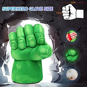 PROVAINT Gloves Hands Superhero Toys are for Dressing up and Boxing, Superhero Gloves are for Adults and Children, Green