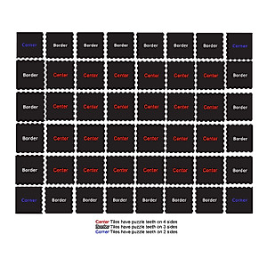 American Floor Mats Sport 8mm Heavy Duty Rubber Flooring - Interlocking Rubber Tile (23" x 23") Solid Black 11'6" x 15'4" Set (176 square feet)