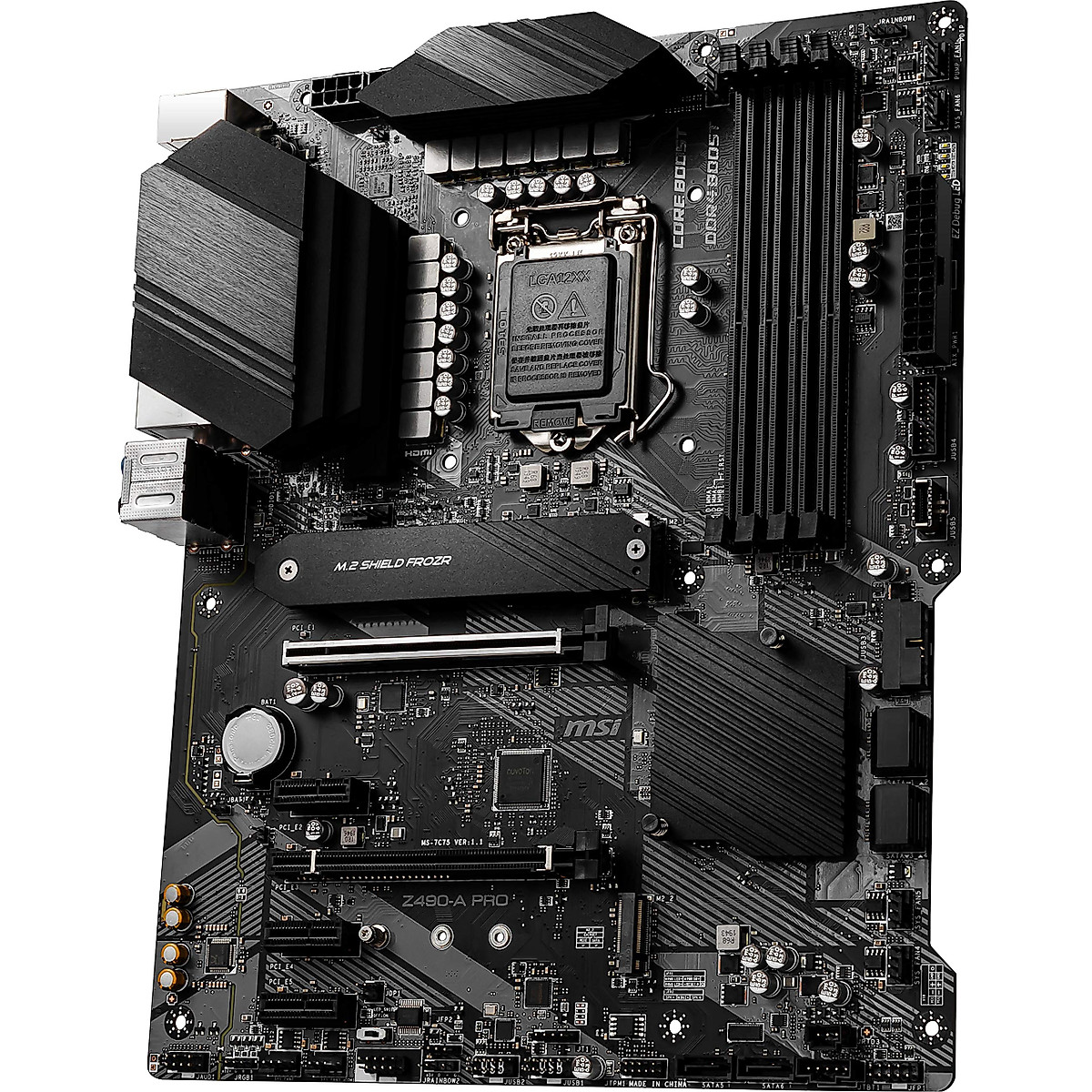 MSI Z490-A PRO ProSeries ATX Motherboard (10th Gen Intel Core, LGA 1200 Socket, DDR4, Dual M.2 Slots, USB 3.2 Gen 2, 2.5G LAN, DP/HDMI)