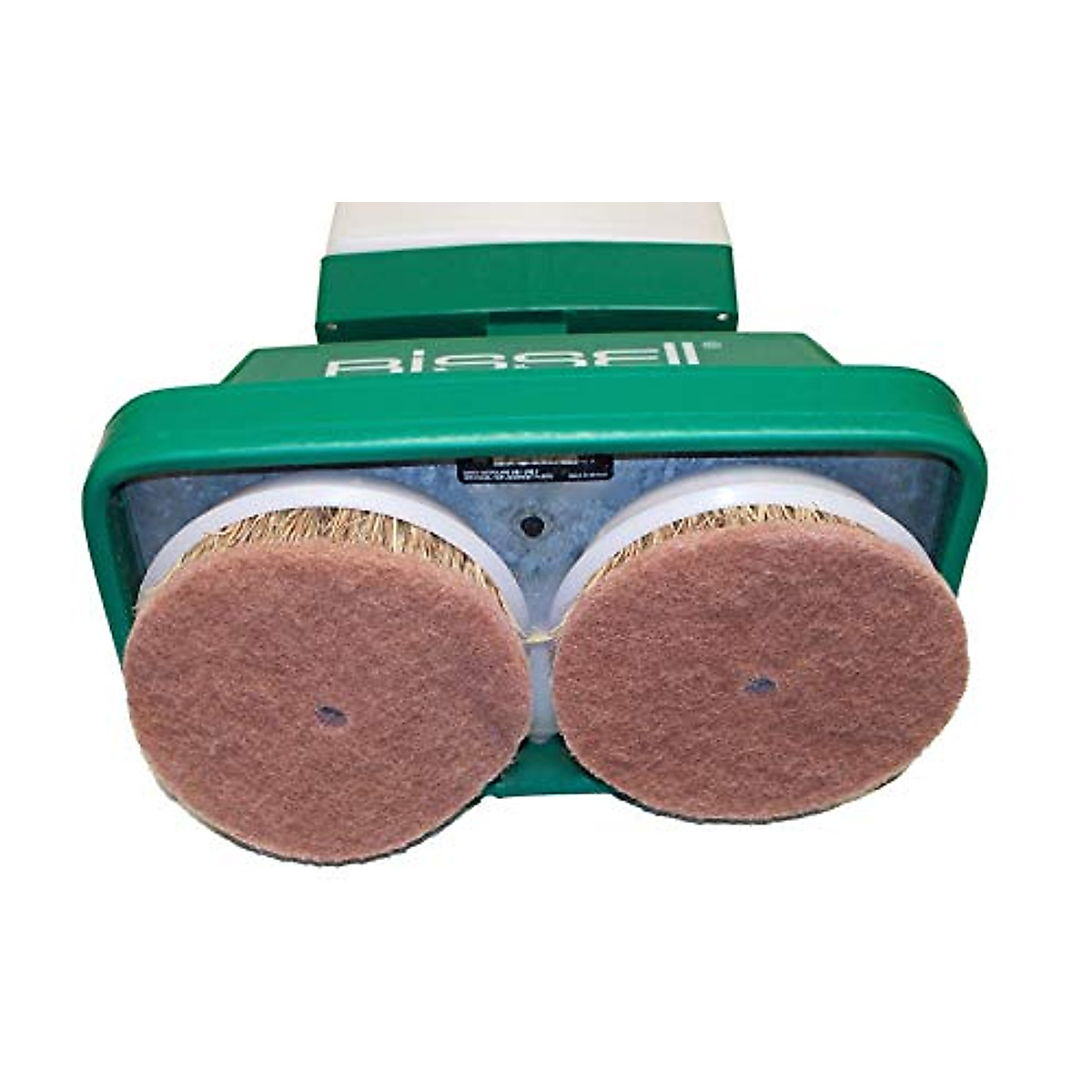 BiSSEll BigGreen BGFS5000 Portable Two Brush Floor Scrubber & Polisher, Polypropylene, 13"" W x 7"" D x 44"" H, White & Green