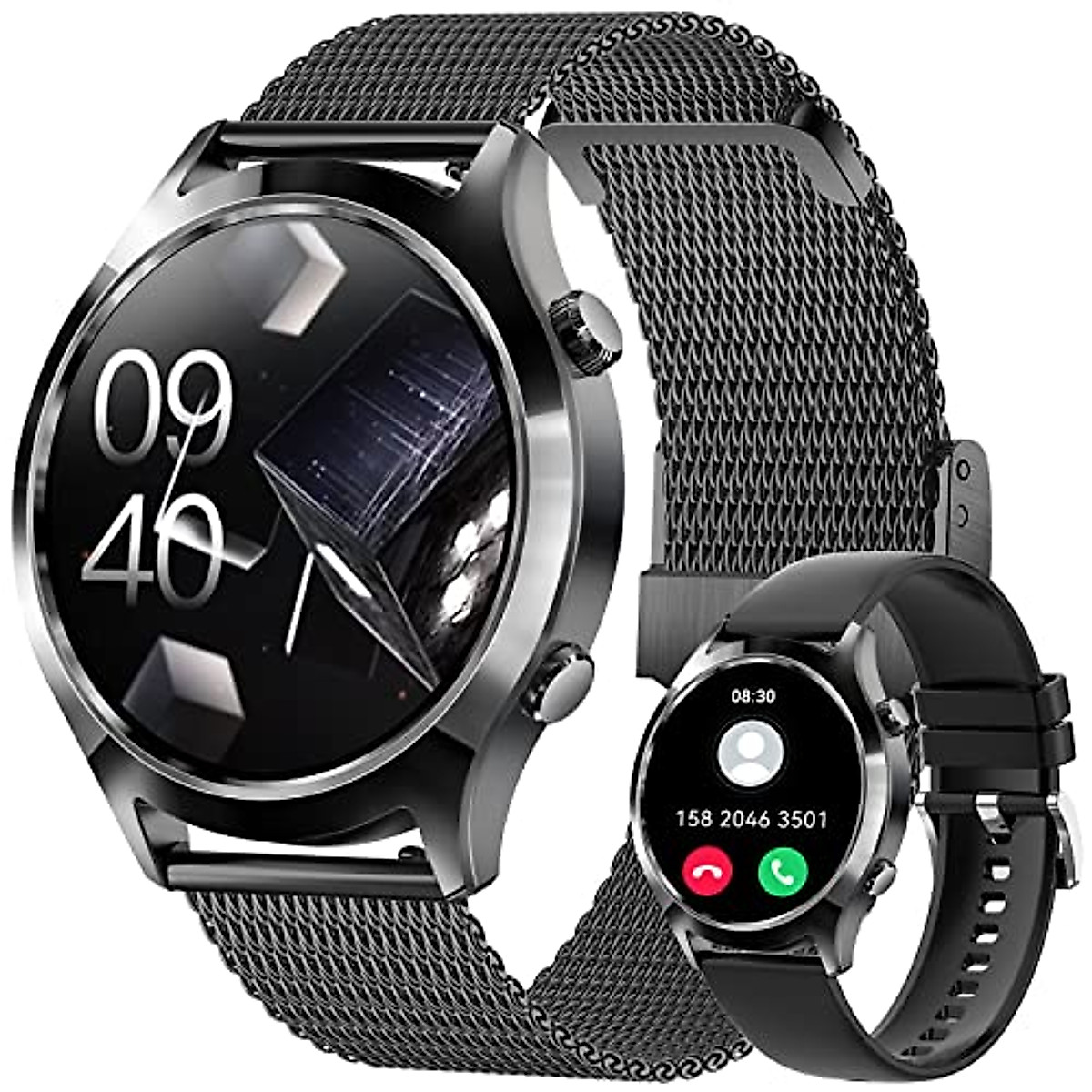 Smart Watch for Men Bluetooth Calling 1.39" HD Big Screen Sports Smartwatch Compatible with iPhone Android Phones 100+ Sports Modes Fitness Tracker Watch with Heart Rate Sleep Monitor Pedometer