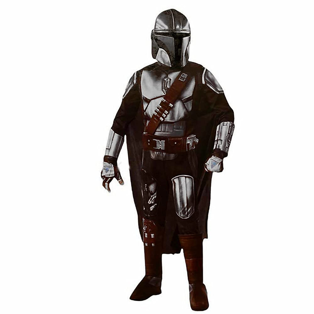 Rubies Mandalorian Star Wars Youth Costume Kids Dress Up Cosplay Halloween (Deluxe Mandalorian, Medium)