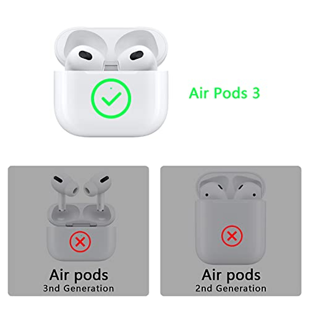 R-fun Airpods 3rd Generation Case Cover with Keychain, Soft Silicone Floral Printed Cover for Women Girls with 2021 Apple Airpods 3 Charging Case-Leopard