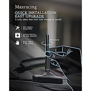 MAXRACING Short Aluminum Antenna Compatible with Ford F150 Pickup Truck 1997-2023