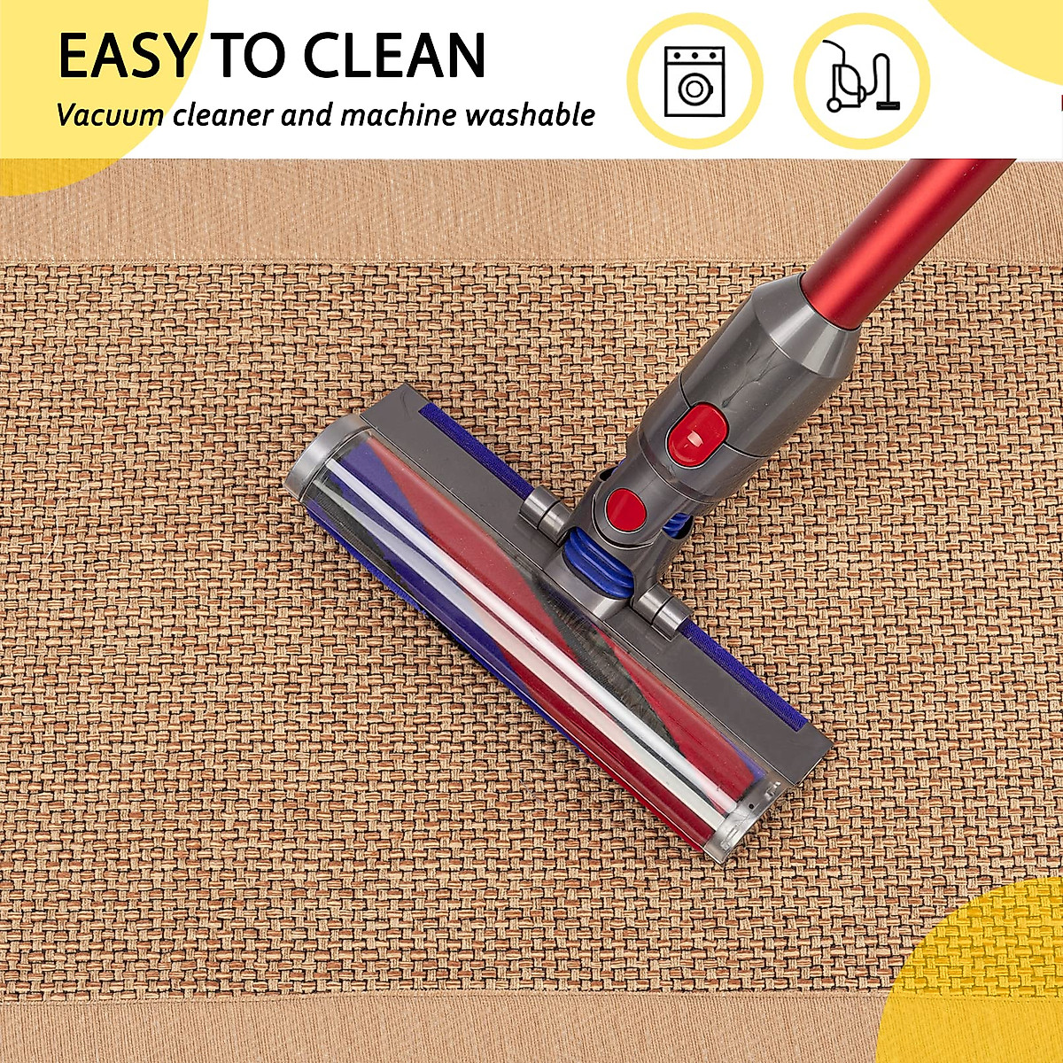 TRONSBOO Kitchen Floor Mat, Non-Skid Washable Twill Standing Mat in Front of Sink, Absorbent Runner Rug Kitchen Mat for Floor, Laundry, Dining Room, Farmhouse, Hallway 17"x30" (Brown)