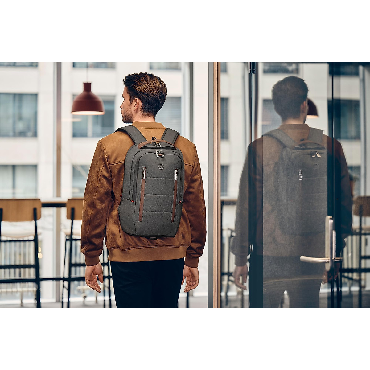 Wenger City Upgrade Laptop Backpack with Cross Body Day Bag 40.64 cm 16 Inches Grey