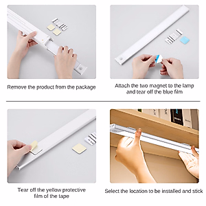 Firelex 2 Pack Under Cabinet Lights - 15.7 Inches Wireless Under Cabinet Lighting Motion Sensor Closet Lights Under Counter Lights for Kitchen 3 Colors Dimmable Magnetic Cabinet Lights for Bedroom