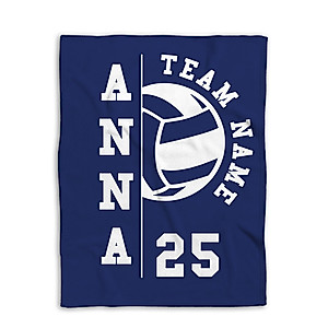 OhaPrints Personalized Volleyball Fleece & Sherpa Blanket, 30X40 50X60 60X80 Cozy Fuzzy Throw, Soft Plush Fluffy Throw for Tv Sofa Couch - Gift for Girl, Daughter, Girlfriend, Volleyball Team