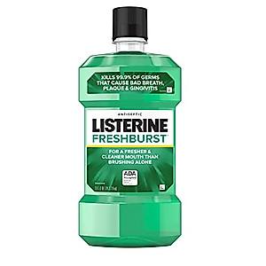 Listerine Freshburst Antiseptic Mouthwash with Germ-Killing Oral Care Formula to Fight Bad Breath, Plaque and Gingivitis, 1.5 L