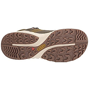 KEEN Women's NXIS Evo Mid Height Waterproof Fast Packing Hiking Boots, Olive Drab/Silver Birch, 7