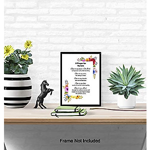 Nurses Prayer Wall Art Poster - Doctor Office Decor, Hospital or Nursing Home Decoration - Appreciation, Graduation Gift for Registered ER Nurse Practitioner, Physicians Assistant, RN, CNA, LPN, LVN