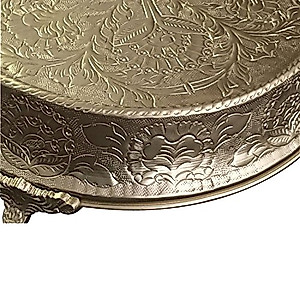 GiftBay Wedding Cake Stand Tapered 14" Round, Gold Finish, built of strong Aluminum for Multi-Layer Cake Weight.