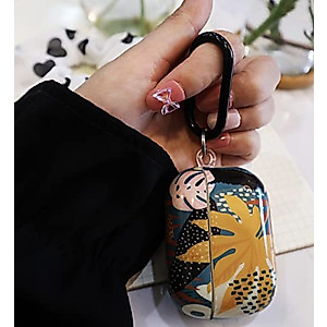 Case Designed for Airpods Pro, Cute Floral Case for Girls Women Protective Cover for Apple Airpods Pro 2019, Shockproof Hard Case Cover for iPods Pro with Portable Keychain Flower Yellow Maple