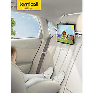 Lamicall Car Tablet Mount, Headrest Tablet Holder - Car Back Seat Travel Tablet Stand for Kids, Compatible with iPad Pro Air Mini, Galaxy Tab, Fire HD, 4.7-13" Cell Phone, Tablets and Devices