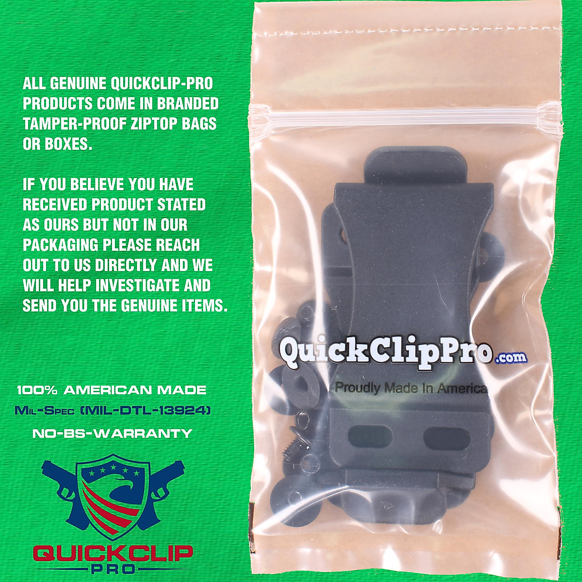 Tuckable FOMI X Belt Clips - Slotted Multiple Fit IWB - Inside The Waist Band | Made in USA - Replacement Mounting Hardware Included fits Most Kydex Gun Holsters or Sheath Making (1.50" 2-Pack)
