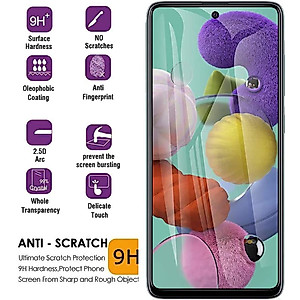 [2-Pack] Tempered Glass Privacy Screen Protector for Samsung Galaxy A53/ A52 / A51 /S20 FE, Anti-Spy 9H Protector Film for Galaxy A53 5G A52(4G/5G) A51 S20 FE 6.5", Case Friendly Easy Install - Black