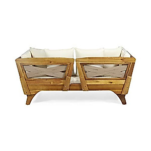 Christopher Knight Home Patrick Outdoor Acacia Wood Expandable Daybed with Water Resistant Cushions, Teak