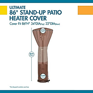 Duck Covers Ultimate Waterproof Stand-Up Patio Heater Cover, 22 Inch