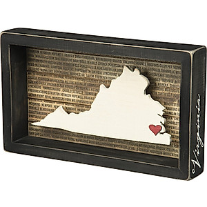 Primitives by Kathy 27809 Box Sign, 11" x 6.5", Virginia