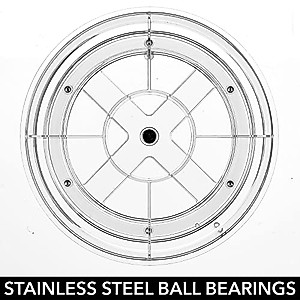 mDesign Lazy Susan Turntable Divided Plastic Spinner for Kitchen Pantry, Fridge, Cupboard, or Counter Organizing, Fully Rotating Organizer for Tea Bags, 9" Round - Lumiere Collection - 2 Pack, Clear