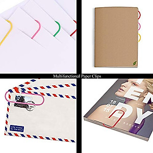 Super Large Paperclips Colored Jumbo - Coideal 30 Pack 4 Inch XL Mega Paper Clips Holder Vinyl Coated Assorted Color, Multicolored Giant Big Sheet Holder for Files, Office Supply (10 cm)