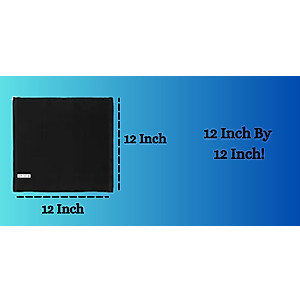 Cotton Terry Kitchen Dish Cloths | Set of 10 | 12 x 12 Inches | Super Soft and Absorbent |100% Cotton Dish Rags | Perfect for Household and Commercial Uses | Black