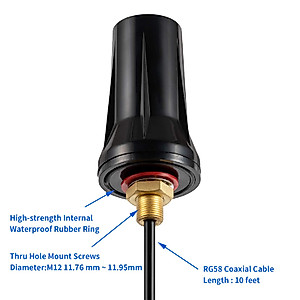 Cellular 4G LTE SMA/TS9 Antenna Compatible with Netgear Nighthawk M1 MR1100 LB1120 LM1200 Verizon Jetpack MiFi AirCard AT&T T-Mobile Hotspot Sprint 4G LTE Router USB Modem Dongle Adapter, Eifagur