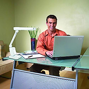 OttLite 13W Slimline Desk Lamp - Home, Office, Bedroom, or Reading (White)