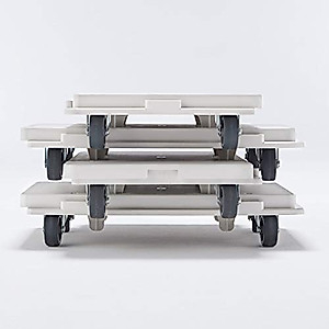 MUJI 82007848 Polypropylene Flat Dolly That Can be Connected to Vertical or Horizontal, Approx. Width 10.8 x Depth 16.1 x Height 3.0 inches (27.5 x 41 x 7.5 cm)