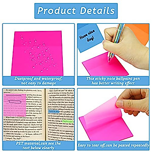 700PCS Transparent Sticky Notes Clear Sticky Notes Set Translucent Self-Stick Notes Pads Waterproof for Office School Supplies Planner Memo (3 x 3 Inches)
