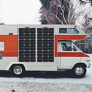 12v Flexible Solar Panel Mono Module Kit(80w/160w/240w/320w), 40a Solar Controller, 12v Battery Power Charging, For Boat, Car, Caravan,160W