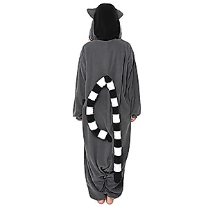 SAZAC Lemur Kigurumi - Onesie Jumpsuit Halloween Costume (Adults)