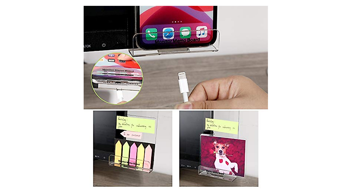 Monitor Memo Board with Color Sticky Notes