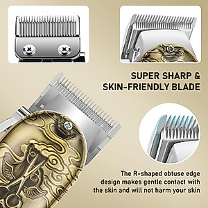 Zesuti Hair Clippers for Man & T-Blade Trimmer Set,Cordless Hair Clippers Professional Barber Clippers for Hair Cutting Kit Rechargeable Hair Beard Trimmer LED Display Trimmer for Men Women Kids